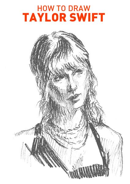 Taylor Swift Drawing Easy Step By Step How To Draw Art Tutorial Portrait Realistic Barnett Gallery