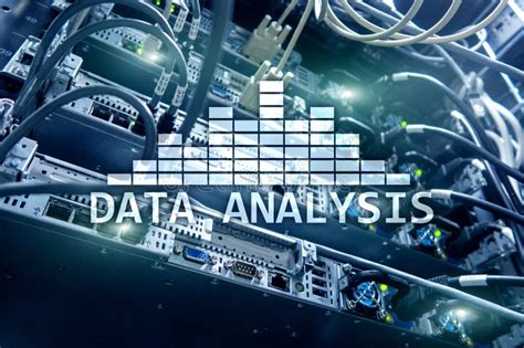 Big Data Analysis Text On Server Room Background Internet And Modern