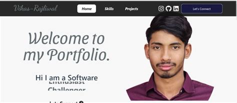Vikas Rajliwal On Linkedin Portfolio Reactjs Bootstrap Webdevelopment Github