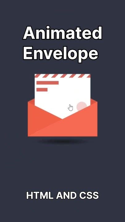 Animated Envelope Using Html And Css Comment Source To Get The Link Of Source Code Youtube