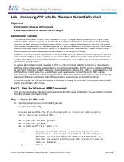 Observing ARP With Windows CLI And Wireshark Lab Guide Course Hero