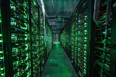 Ai Generative Massive Data Storage Room Stock Illustration Illustration Of Network