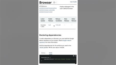 Androidx Browser Library Youtube