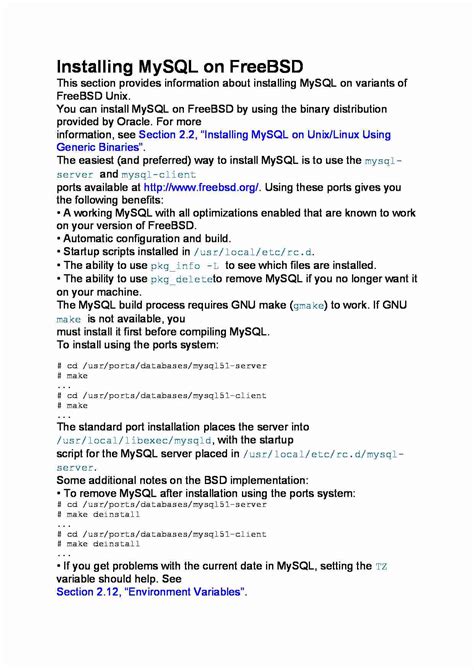 Installing Mysql On Freebsd Notatekpl