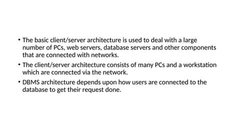 Database Management System Architecture Pptx
