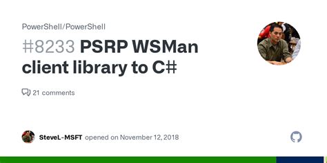 Psrp Wsman Client Library To C · Issue 8233 · Powershellpowershell