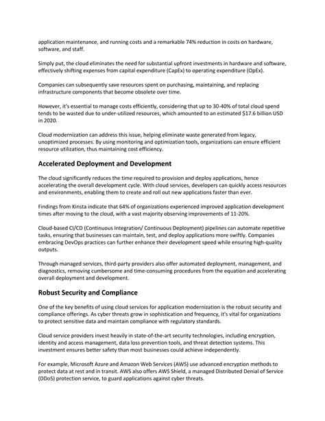 The Benefits Of Cloud Computing For Application Modernization Pdf Cloud Computing Internet
