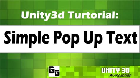 Unity 3d Simple Pop Up Text Youtube