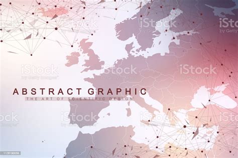 큰 데이터 시각화입니다 그래픽 추상 배경 인공 지능입니다 소셜 네트워크 연결 개념입니다 깊이의 관점 배경 막입니다 화합물과 가상 최소한의 배열입니다 벡터 일러스트입니다 0