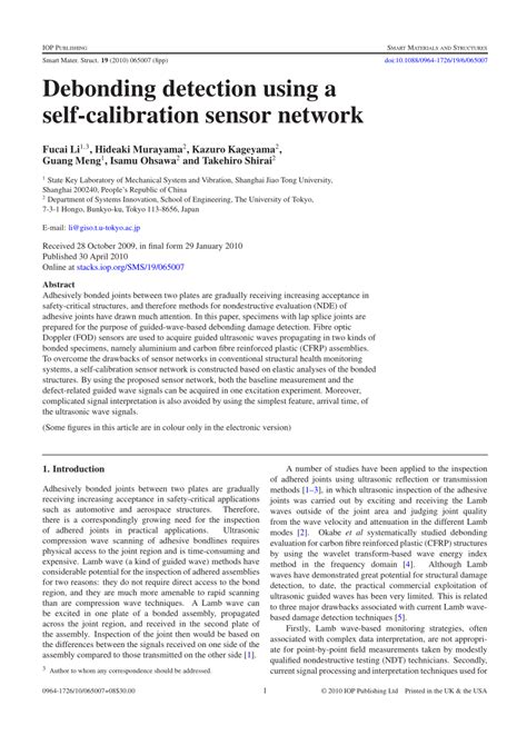 Pdf Debonding Detection For Cfrp Structures Using Fiber Optic Doppler Sensors