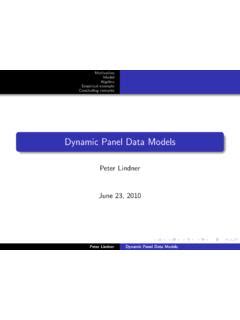 Dynamic Panel Data Models Zentraler Dynamic Panel Data Models Zentraler Pdf PDF PRO