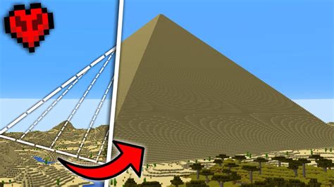 I Built The Largest Pyramid In Minecraft Hardcore Youtube