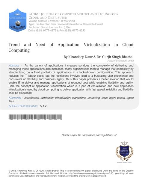Pdf Trend And Need Of Application Virtualization In Cloud Computing