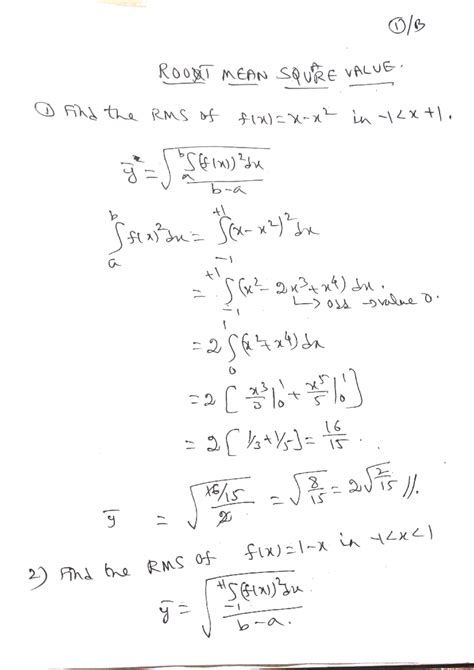 Root Mean Square Value Rms Transforms And Boundary Value Problems