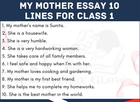 My Mother Essay In English 10 Lines 100 To 500 Words