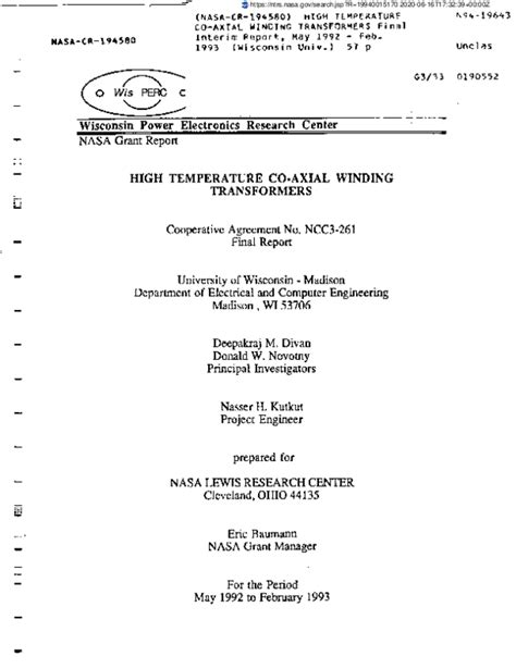 Pdf High Temperature Co Axial Winding Transformers