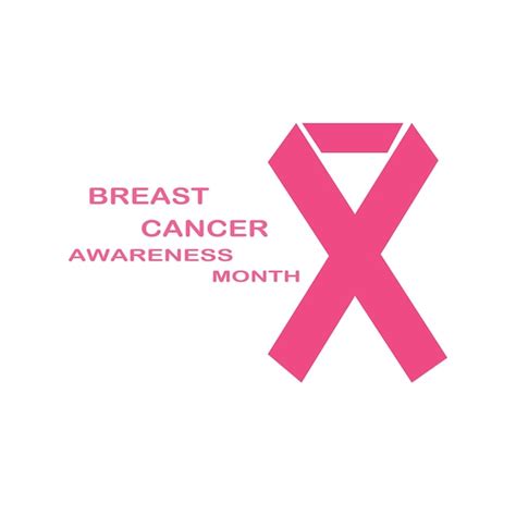Premium Vector Breast Cancer Awareness Ribbon Vector Illustration
