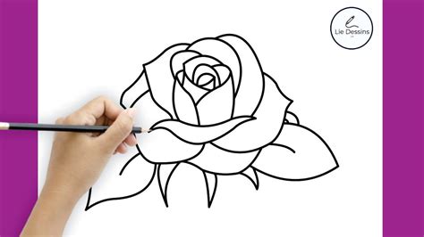 Comment Dessiner Une Rose Tape Par Tape Tutoriel Facile Pour Les D Butants Youtube