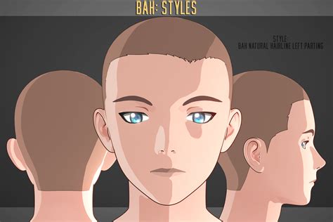 Buzzed Anime Hair Collection For Genesis 9 Toon [commercial] Daz 3d