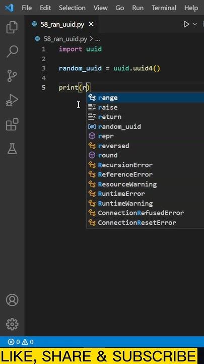 Generate Random Uuid Python Shorts Youtube