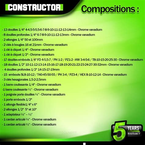 Constructor Tool Case 94 Pieces Toolsideeie