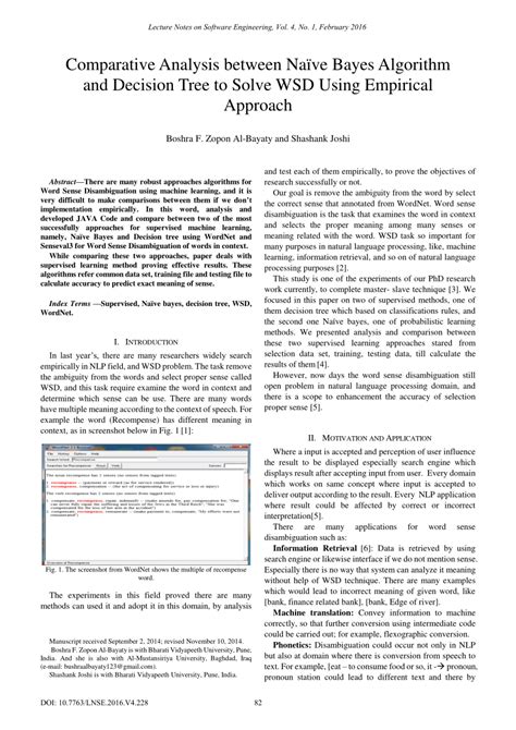 PDF Comparative Analysis between Naïve Bayes Algorithm and Decision