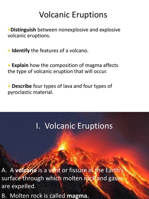 Es Section 91 Volcanic Eruptions Pg250 255 Pdf Types Of