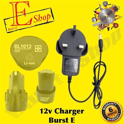12v Charger For Cordless Drill Burst E Shop Lithium Li Ion Battery