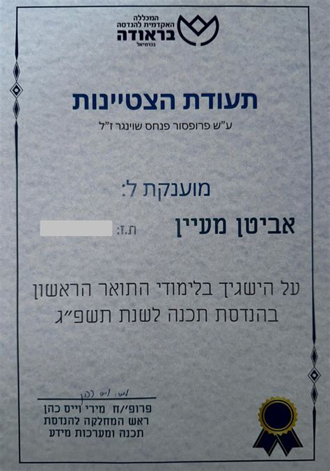 Maayan Avittan On Linkedin Honored To Have Made The Deans List This