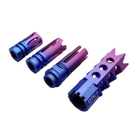 14mm Ccw Gradient Color Flash Hiders Muzzle Device M416gelblaster