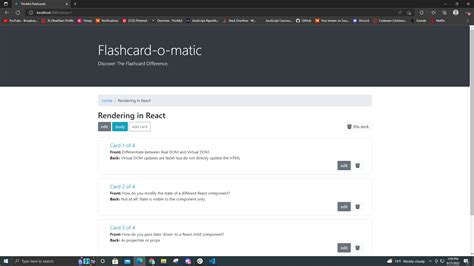 GitHub EthenThinkful Flash Card App Study With Digital Flashcards