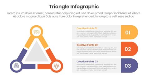 Premium Vector Triangle Base Shape Infographic Template Banner With Big Triangle And Circle On
