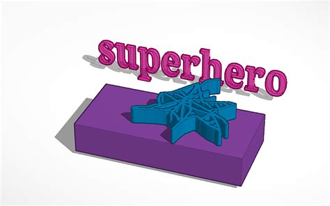 3d Design Superhero Symbol Tinkercad