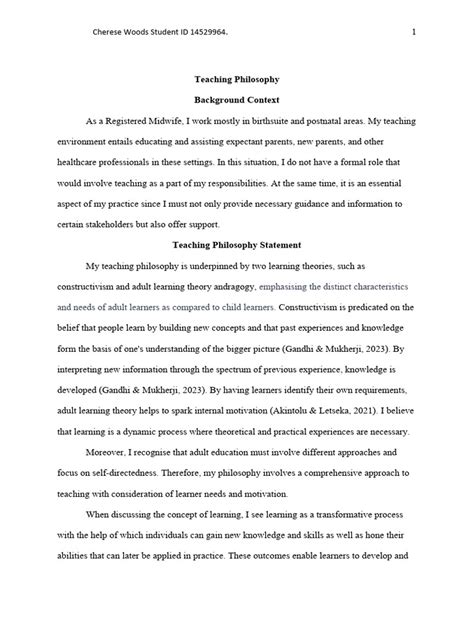 final copy adult learners assignment pdf constructivism philosophy of education learning