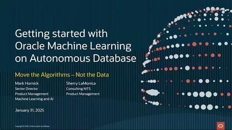 Getting Started With Oracle Machine Learning On Autonomous Database Youtube