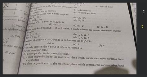 Number Of Identical Cr−o Bonds In Dichromate Ion Cr2 O72− Is Filo