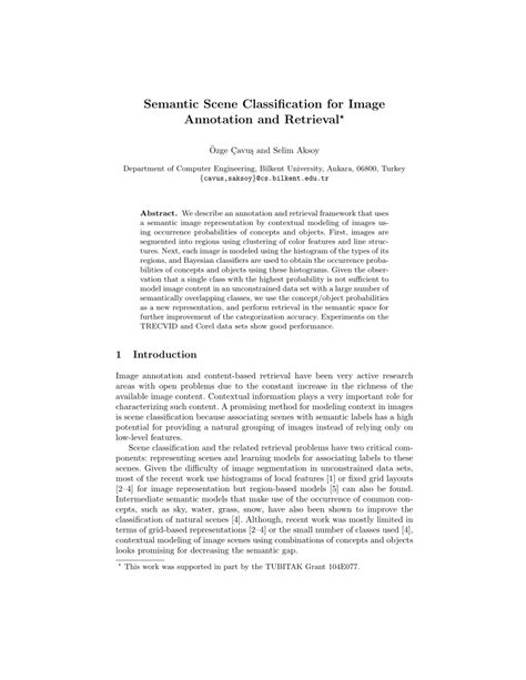 pdf semantic scene classification for image annotation and retrieval