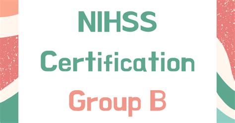 NIH Stroke Scale Group B Answers Quizzma