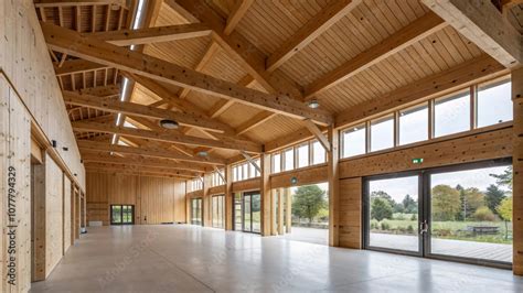 Stock Illustration „eco Friendly Interior Design With Exposed Timber