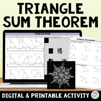 Triangle Sum Theorem Mystery Puzzle Activity By Miss R Squared TPT