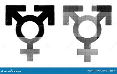 Dotted Halftone Polyandry Sex Symbol Icon Stock Vector Illustration Of Amour Mosaic