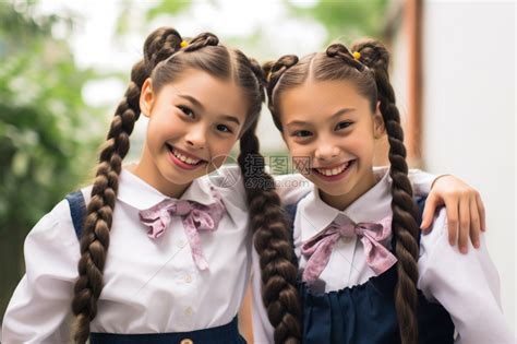可爱的两姐妹高清图片下载 正版图片600308558 摄图网