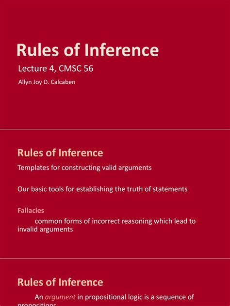 Rules Of Inference Pdf Logical Consequence Argument
