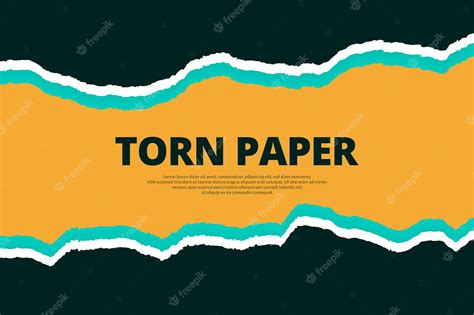 찢어진 종이 3층 노란색 배경 배너 디자인 프리미엄 벡터