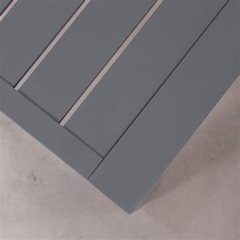 Cub Square Coffee Table Grey Aluminium Patio Warehouse