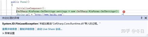 CefSharp 启动 未能加载由 CefSharp Core Runtime dll 导入的过程 知乎