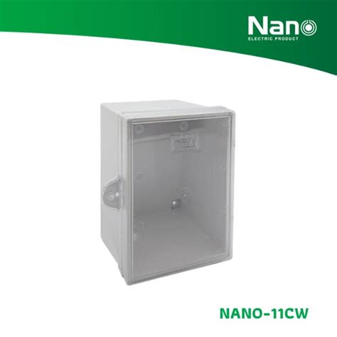 Nano ตู้กันน้ำพลาสติก ขนาด 4 5x6 5x3 5 สีขาว ฝาใส 20 ชิ้น กล่อง รุ่น Nano 11cw Nano