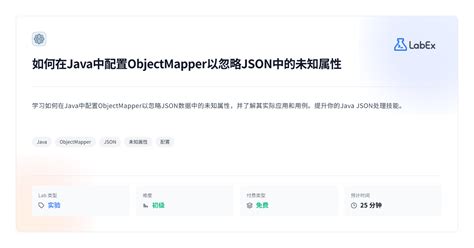 Java Objectmapper 忽略 Json 未知属性配置指南 Labex