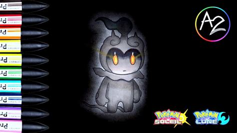 Speed Drawing Marshadow Pokémon No°803 Dessin Cartoon Youtube