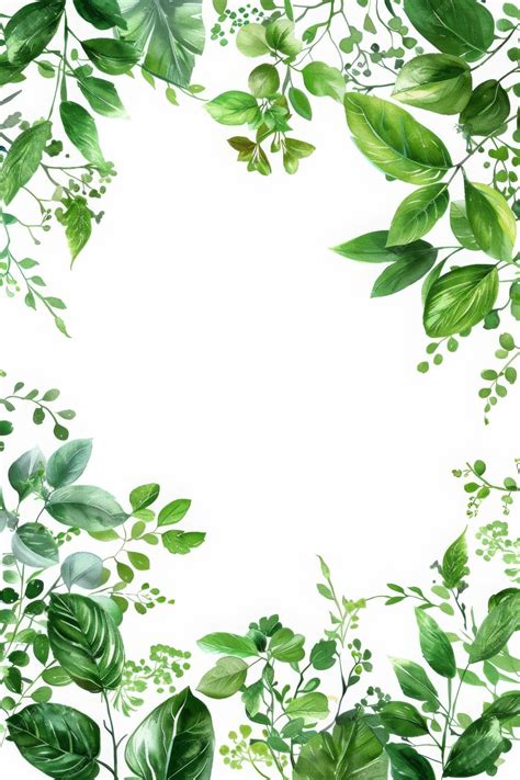 Premium Photo Greenery Frame Template For Wedding Invitation Elegant